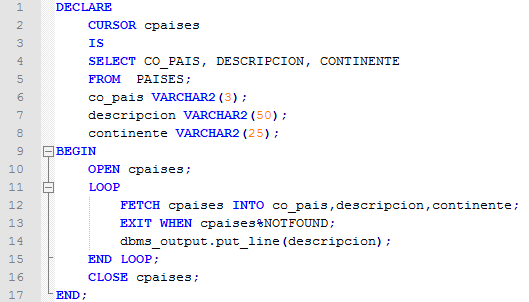 Base de Datos (PL/SQL): Atributos del Cursor