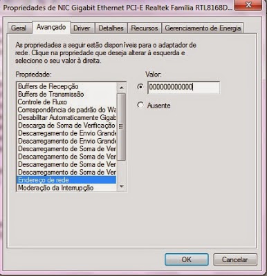 Ponto de Redes :: TUDO SOBRE REDES DE COMPUTADORES ::: Alterando o MAC Address no Windows 7