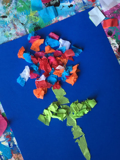 Mini Monets and Mommies: Kids' Tissue Paper Collage Made Easy with ...