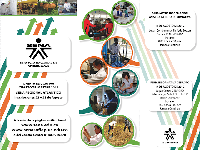 Centro Industrial y de Aviación - SENA Regional Atlántico: Oferta Educativa Cuarto Trimestre 2012