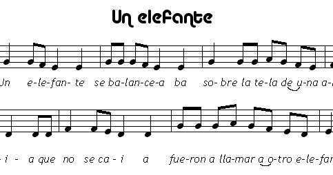 Música en Dulce: Un elefante se balanceaba