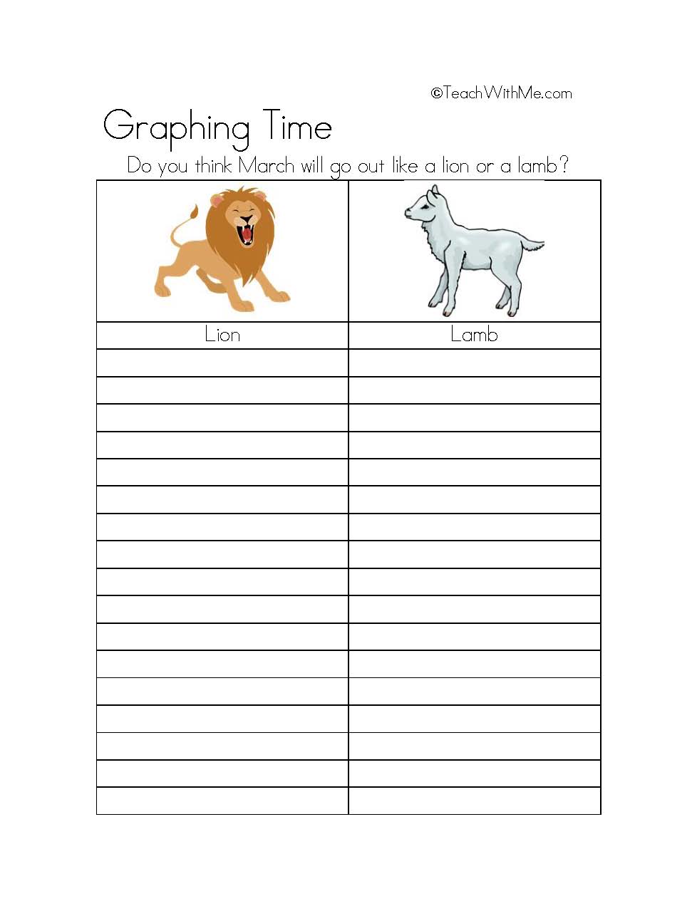 Classroom Freebies Too: March Lion & Lamb Activities Classroom Freebies Too: March Lion & Lamb Activities