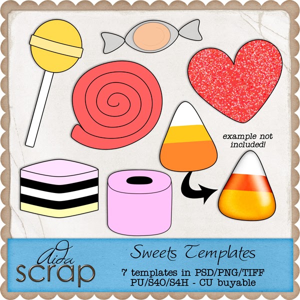 Aida Scrap: Sweets Templates