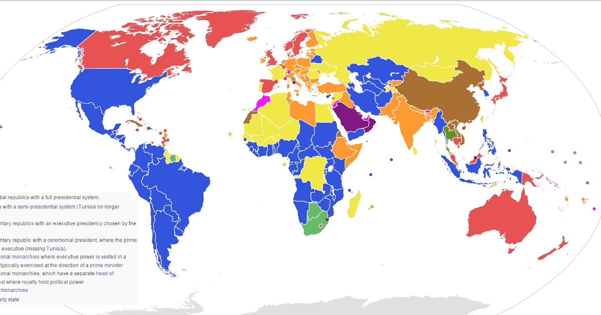 Maximizing Progress: Systems of Government ~ Worldmap of Schemes