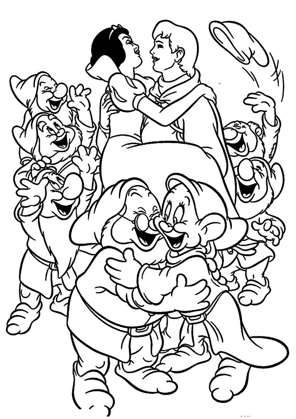 Blancanieves y los siete enanitos para colorear - Imagui
