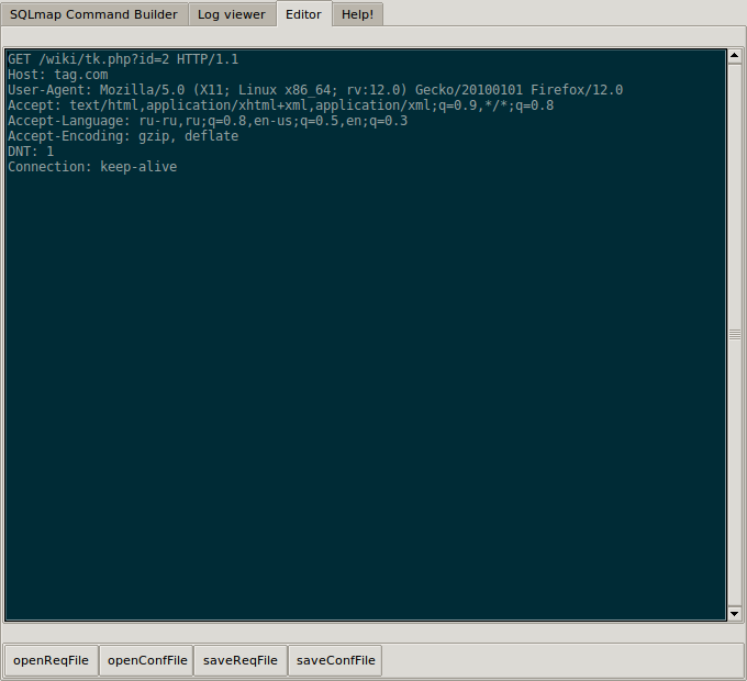 Interfaz gráfica para SQLMap ~ Security By Default