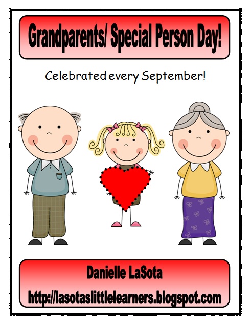 LaSota's Little Learners: Grandparents or Special Person Day Activities