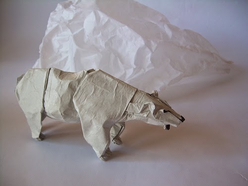 origami polar bears ~ easy origami paper crafts