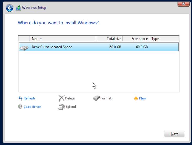 Installing Windows Server 2016 Technical Preview 5