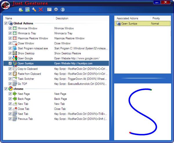 Add Mouse Gestures Support in Windows with Just Gestures | SumTips Add Mouse Gestures Support in Windows with Just Gestures | SumTips