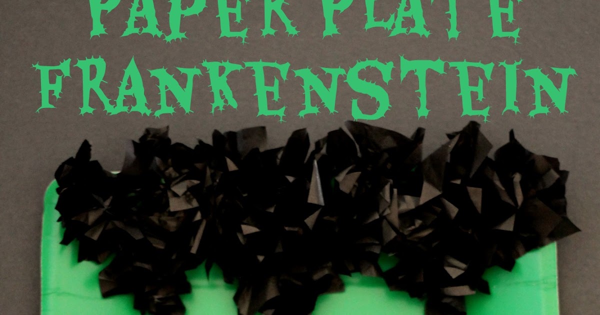 Paper Plate Frankenstein Kid Craft ~ Reading Confetti