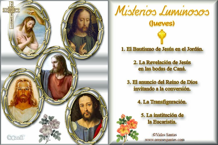 ® Colección de Gifs ®: ESTAMPAS DE LOS MISTERIOS DEL SANTO ROSARIO: MISTERIOS LUMINOSOS - JUEVES
