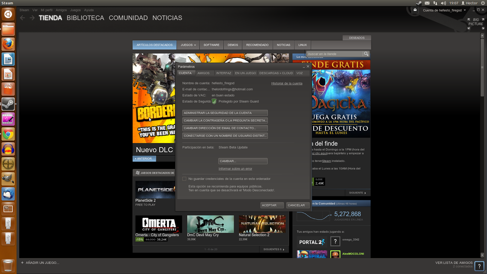 UnaDe25: Tutorial: Steam Beta Linux #2 /Gestión de Cuentas/