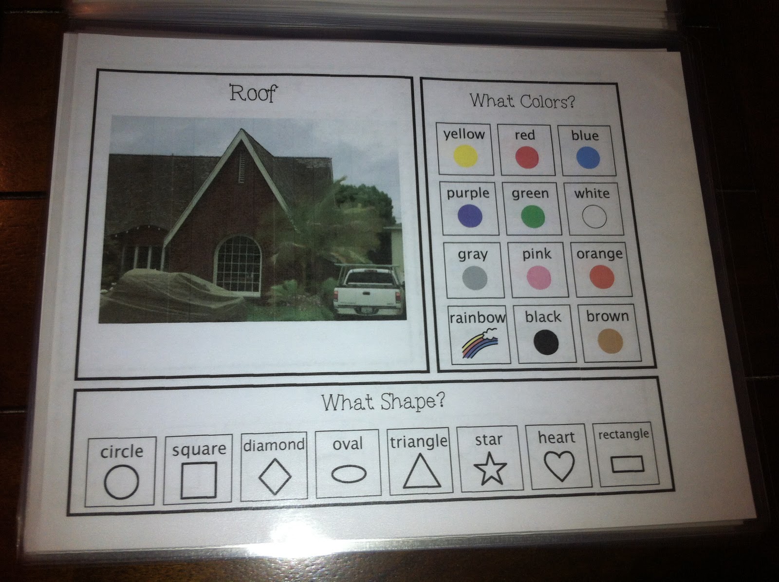 What Shape/What Colors Adapted Book! » Autism Adventures