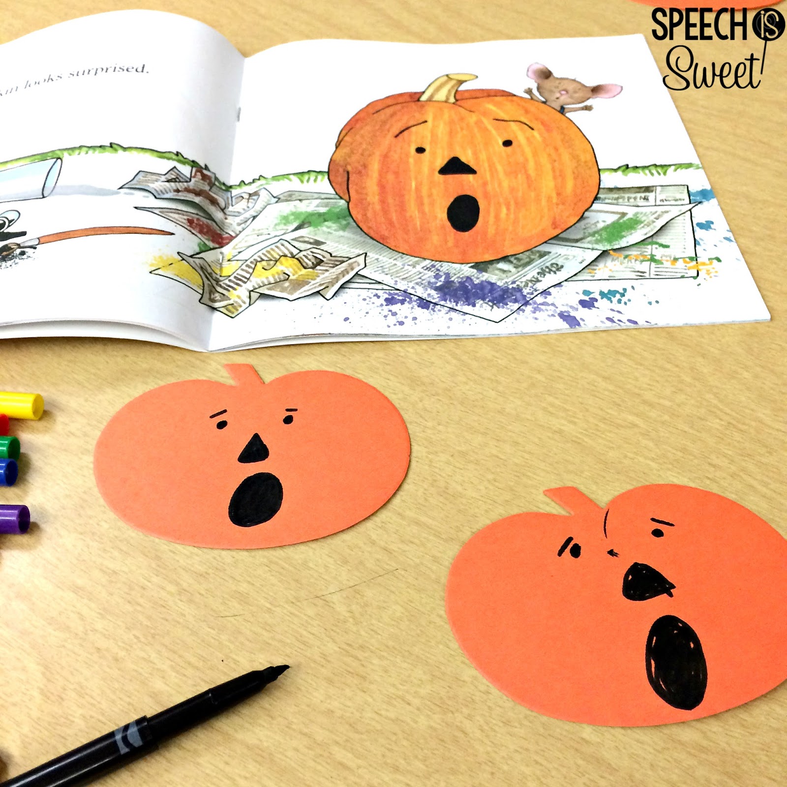 It's Pumpkin Day, Mouse! (Ideas and a craft) - Speech is Sweet