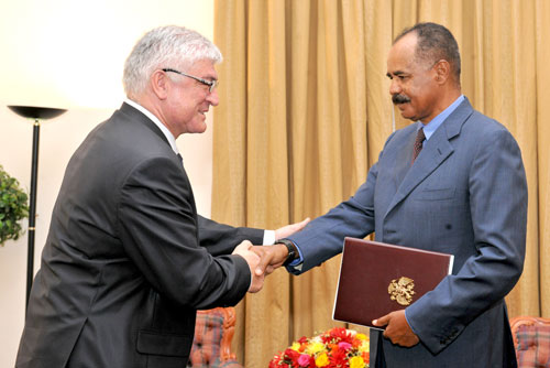 President Isaias Afwerki receives credentials of Ambassadors - Madote President Isaias Afwerki receives credentials of Ambassadors - Madote