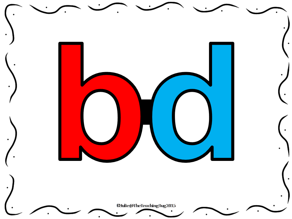 Lowercase b and d - Classroom Freebies