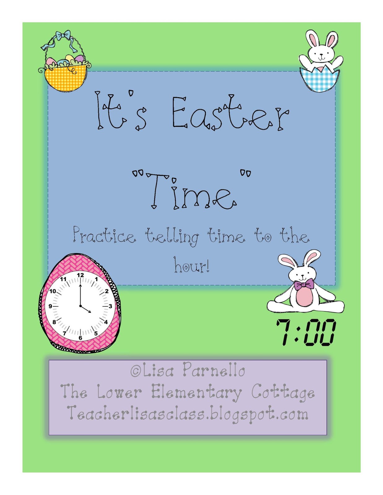 The Lower Elementary Cottage: Easter "Time" Freebie on a Quiet Day!