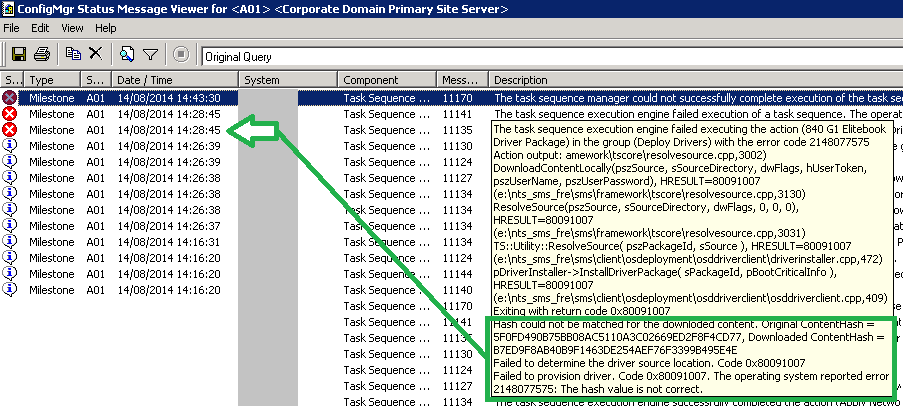 The Robot Archive: SCCM 2007 - Task Sequence Fails - Content Mismatch ... The Robot Archive: SCCM 2007 - Task Sequence Fails - Content Mismatch ...