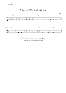 Easy Sheet Music For Beginners: Free easy violin sheet music, Merrily ...