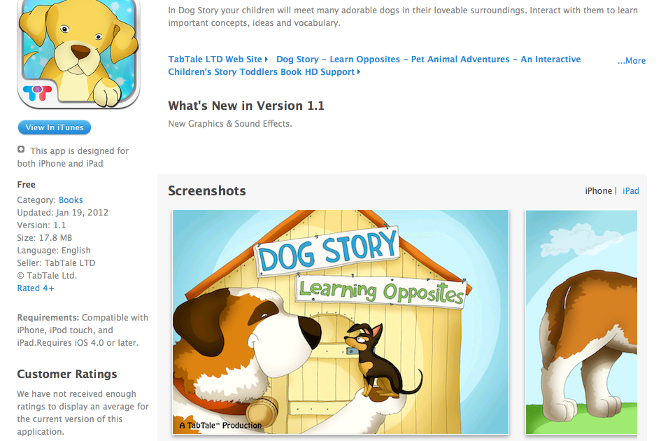 TeacherLINK Blog!: Free App Today - Dog Story - Learn Opposites - Pet ...
