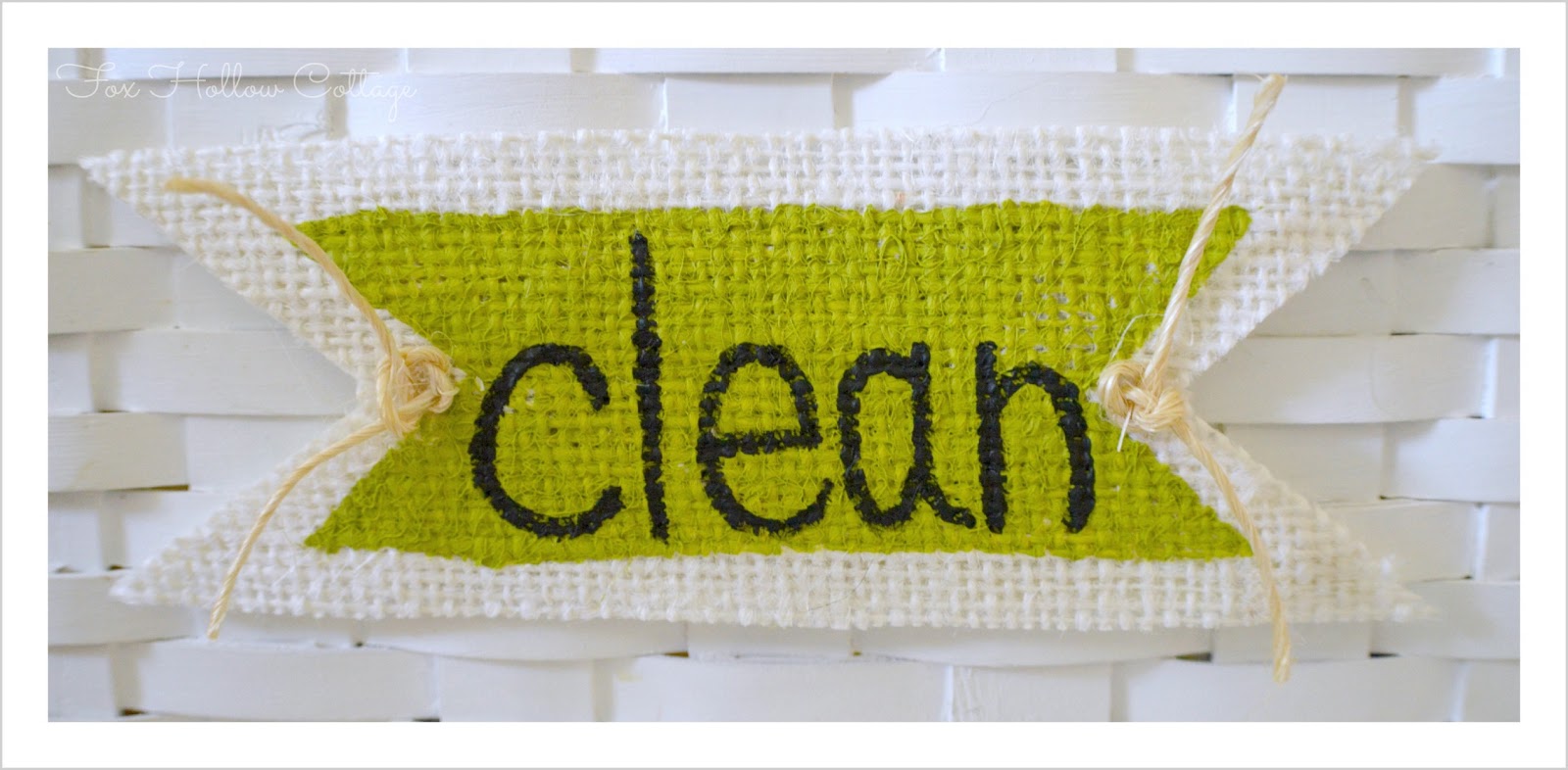 Painted Burlap Labels {a diy tag tutorial} - Fox Hollow Cottage