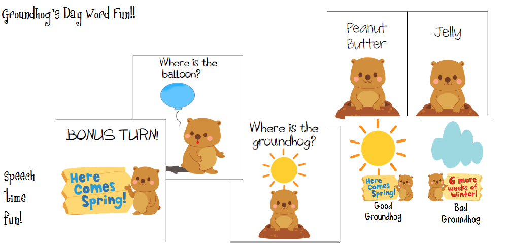 Groundhog's Day Word Fun! - Speech Time Fun: Speech and Language Activities