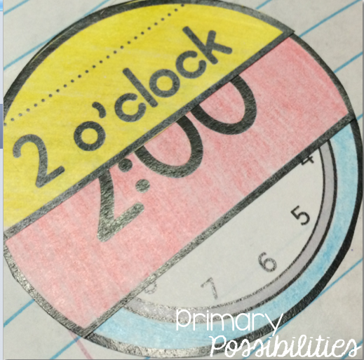 Primary Possibilities: Interactive Math Notebooks for Time {Half Hour ...