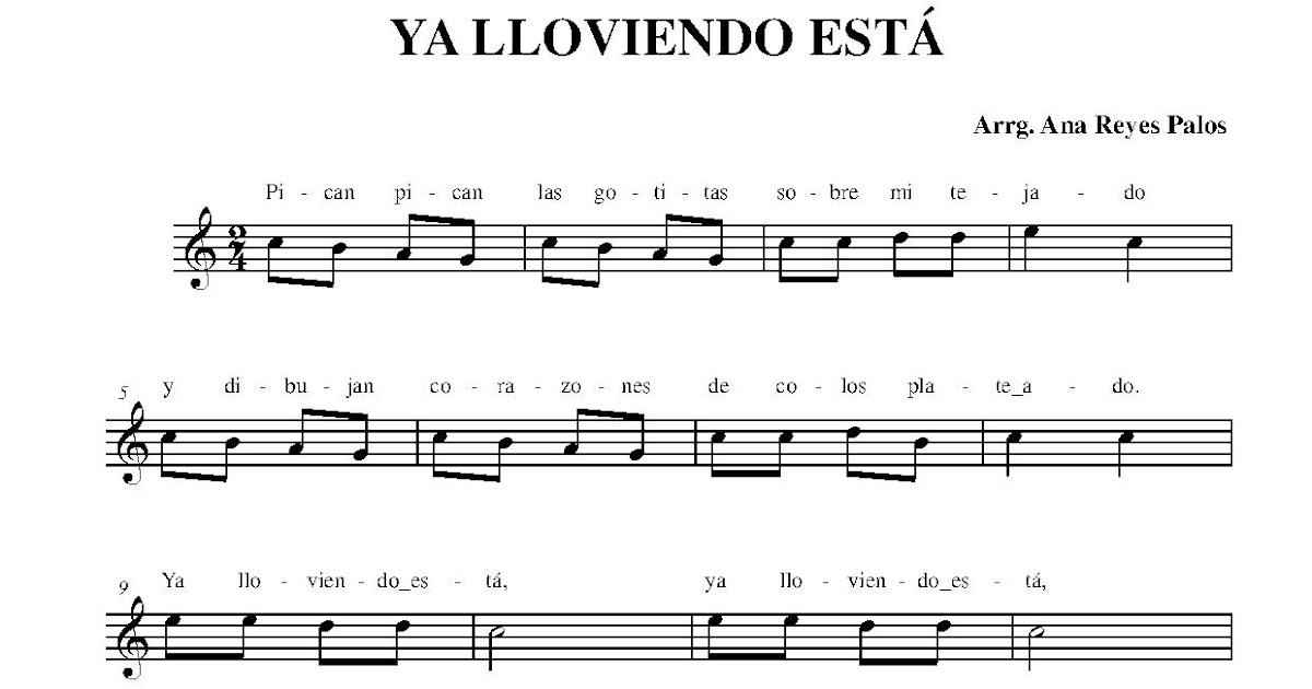 CLASE DE MÚSICA: YA LLOVIENDO ESTÁ