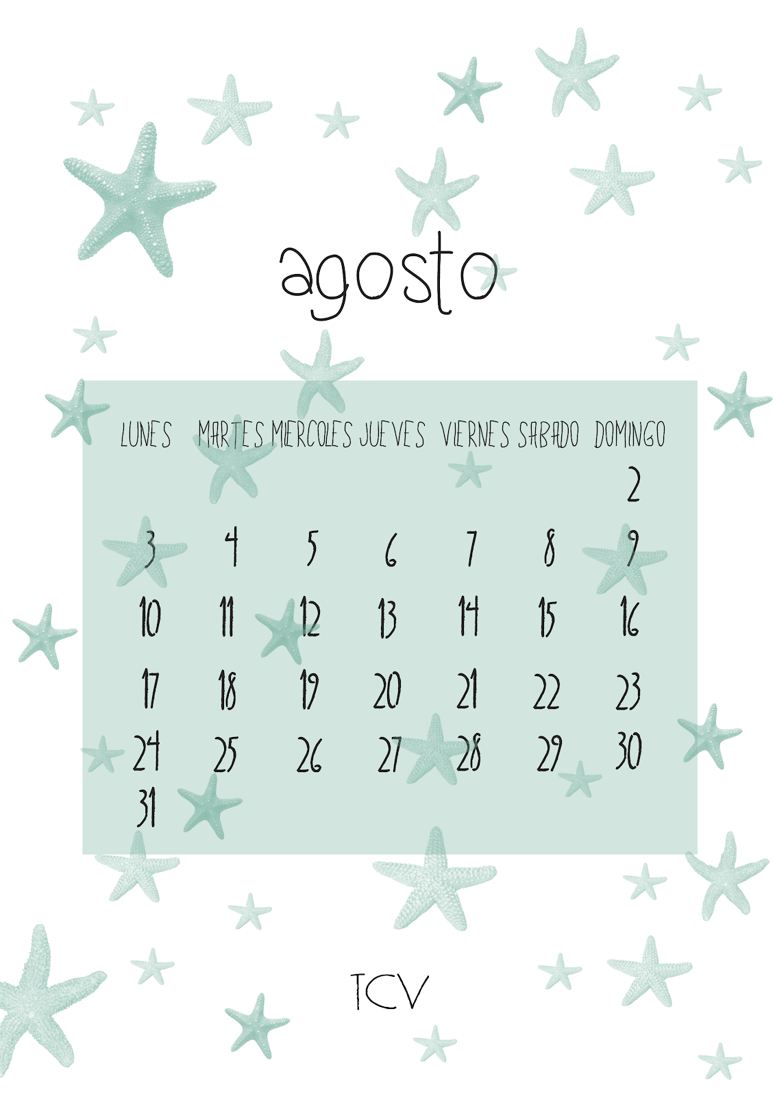 Calendario descargable agosto - Tu Cajón Vintage - Fotografía