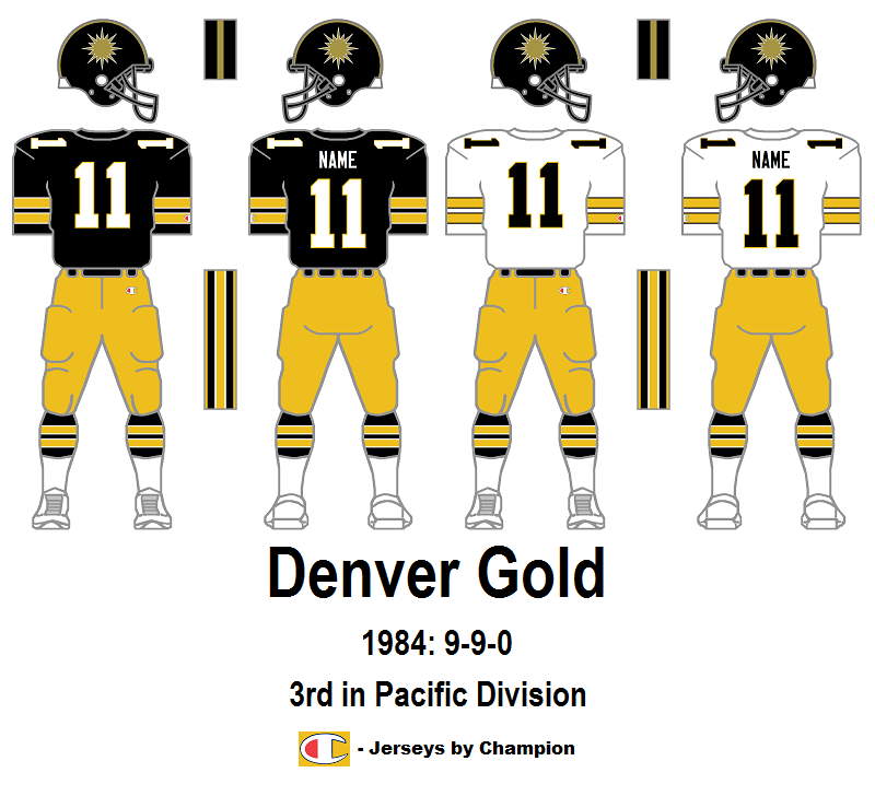 USFL Uniform Database Update Blog: 1984 Denver Gold USFL Uniform Database Update Blog: 1984 Denver Gold