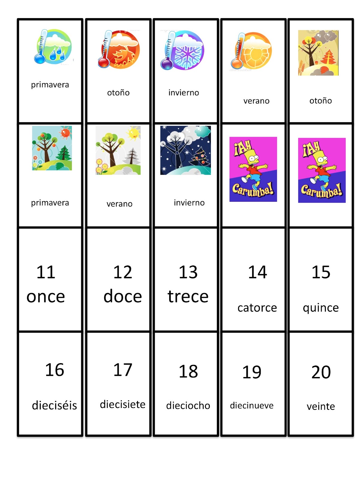 Spanish Simply: ¡Ay, caramba! Vocabulary Review Game