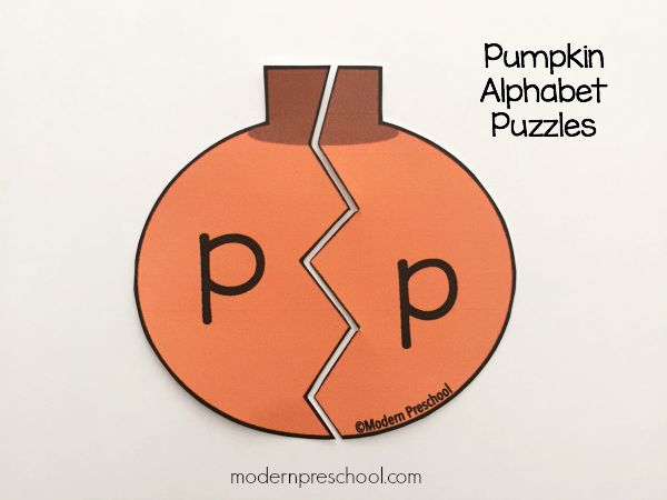 Pumpkin Alphabet Puzzles