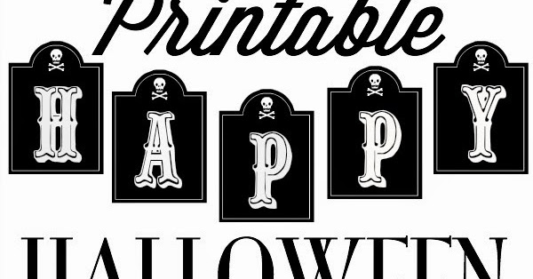 BLISSFUL ROOTS: Printable Halloween Skull Banner