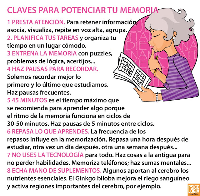 Un Psicólogo en la Red (@FranRoblesM): CLAVES PARA POTENCIAR TU MEMORIA Un Psicólogo en la Red (@FranRoblesM): CLAVES PARA POTENCIAR TU MEMORIA