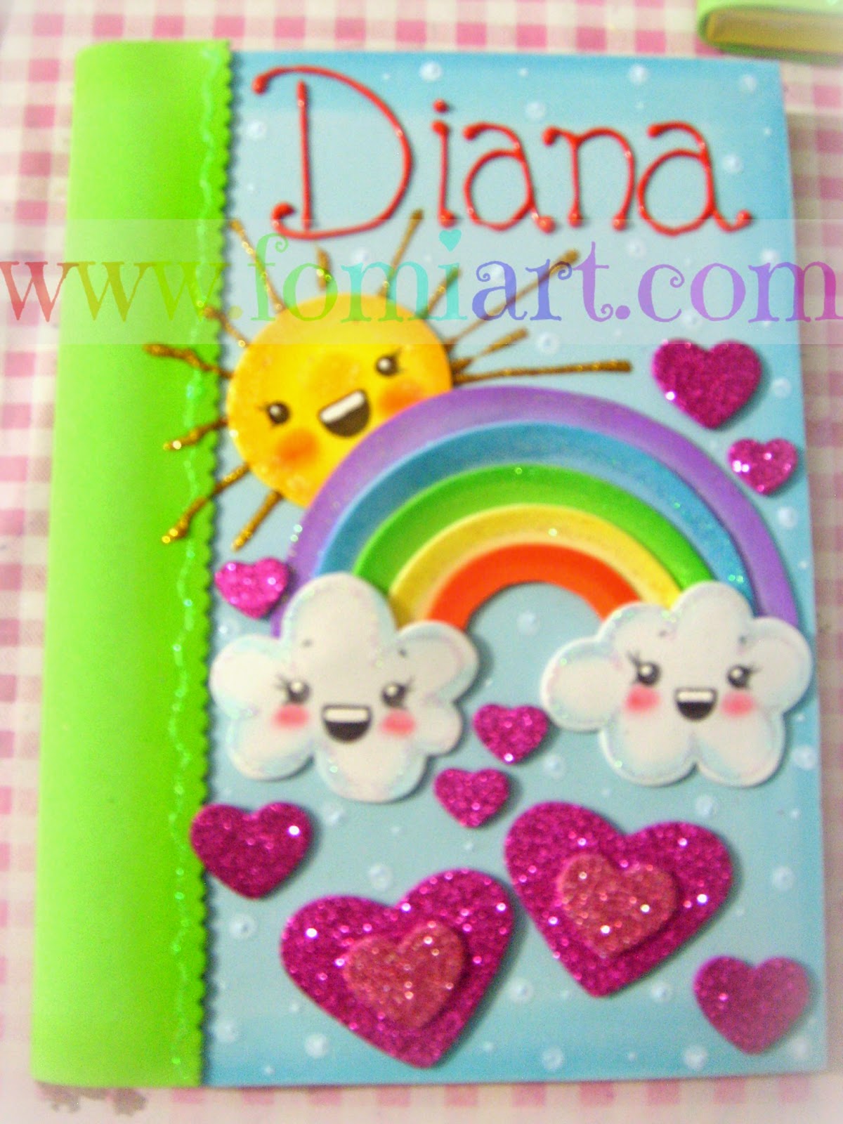 Libreta Decorada De Arcoíris - Fomiart | Manualidades, Manualidades escolares, Tapa de cuaderno