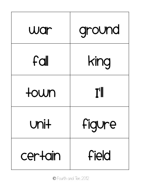 Fourth and Ten: Rockin' Through the Fry Words and Phrases