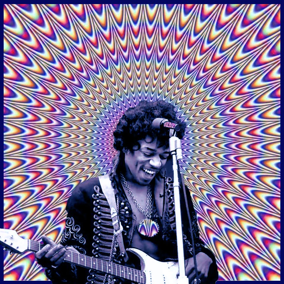 Psychedelic Jimi (With images) | Jimi hendrix, Hendrix, Rock music
