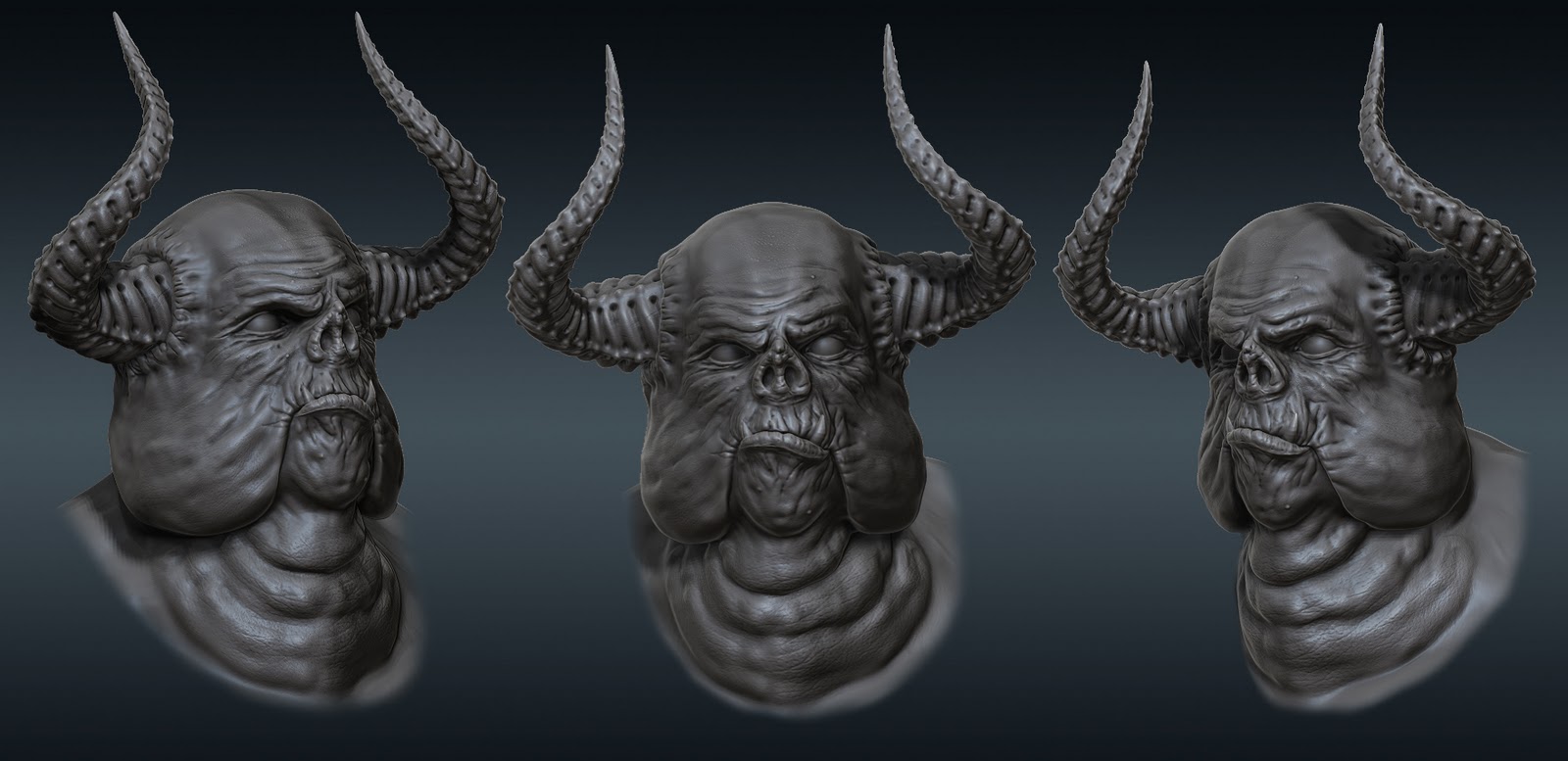 Arthur Ramazanov Fat Demon Bust — polycount