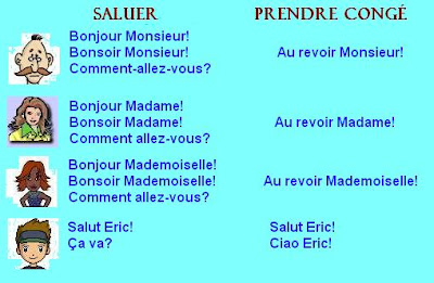 BLOG DE FRANCÉS DE LA E.S.O. (A1): Saluer et prendre congé