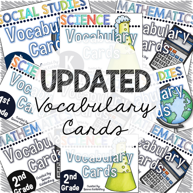 Updated Vocabulary Cards | Primary Punch