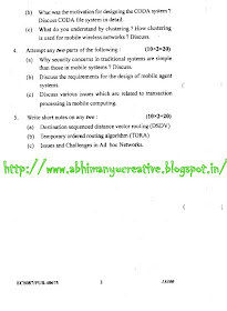 UPTU Exam: Mobile Computing