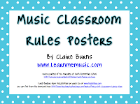 Music Classroom Rules Printable Posters