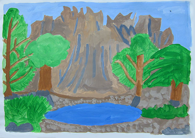 Mr. Bob's Middle & High School Art Room: Landscape painting Grade 8
