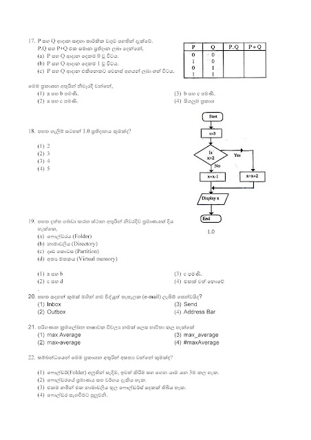 GIT A/L Model Paper(2013) -Information Technology Society | AluthSoft