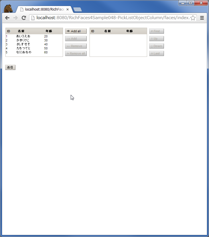しがないプログラマーの備忘録: (RichFaces4 ShowCase)PickListObjectColumn