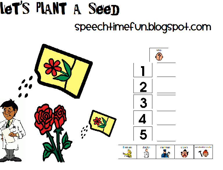 Let's Plant A Seed - Speech Time Fun: Speech and Language Activities