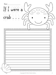 Sweet Tea Classroom: Ocean Crab Writing Craftivity for K-3