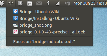 Bridge: New Zeitgeist-Powered Related Activities Indicator ~ Web Upd8: Ubuntu / Linux blog