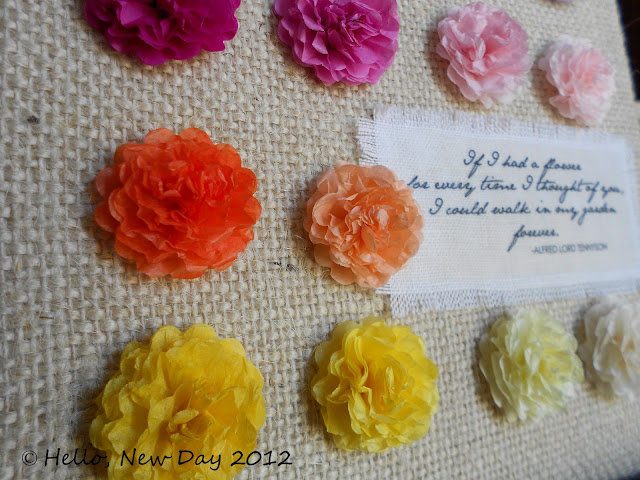 Hello, New Day: Tissue Paper Flower Art - Mother's Day Gift Idea